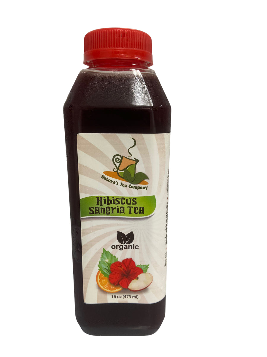 Hibiscus Sangria RTD organic iced tea, 16 oz , 6 pack – Natures Tea Company