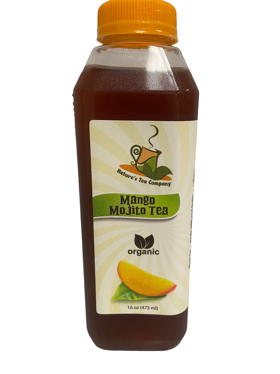 Mango Mojito RTD organic iced tea, 16 oz , 6 pack – Natures Tea Company